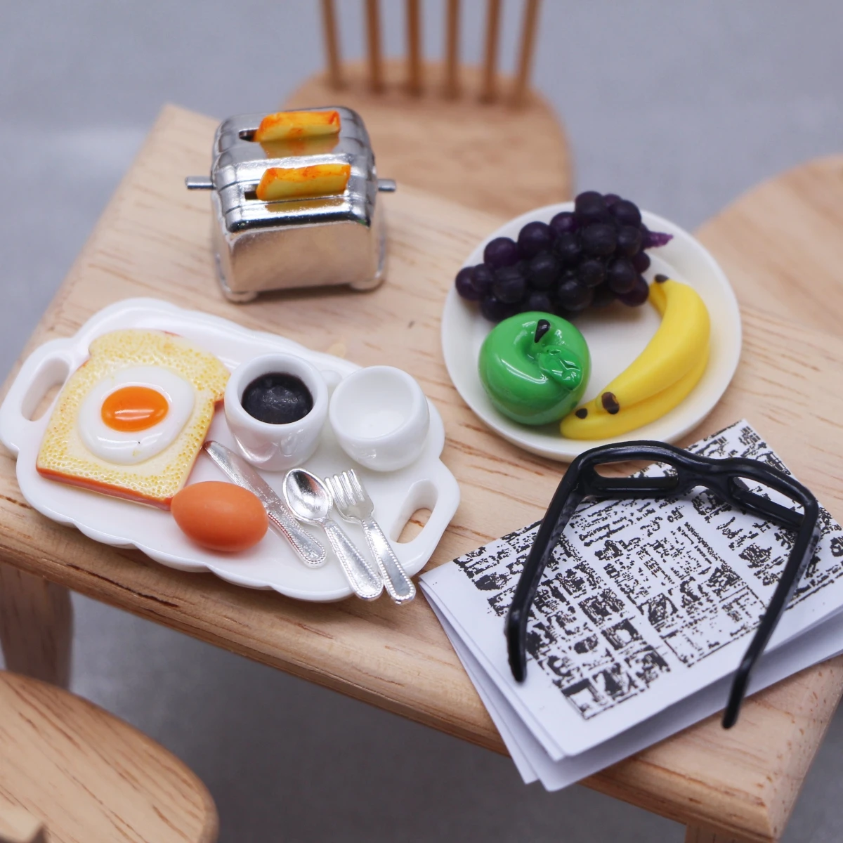 Dollhouse-Miniature-Breakfast-Food-Drinks-Wine-Red-Bottles-Mini-Knife ...