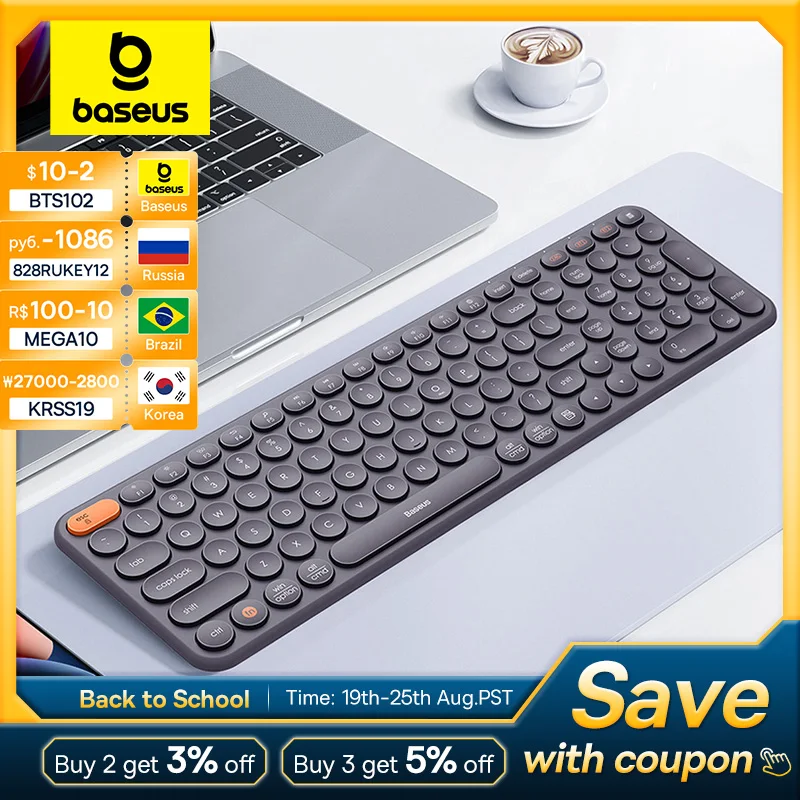 Baseus-Teclado-Ergon-mico-Sem-Fio-2-4G-Bluetooth-5-0-Keycap-Num-rico ...