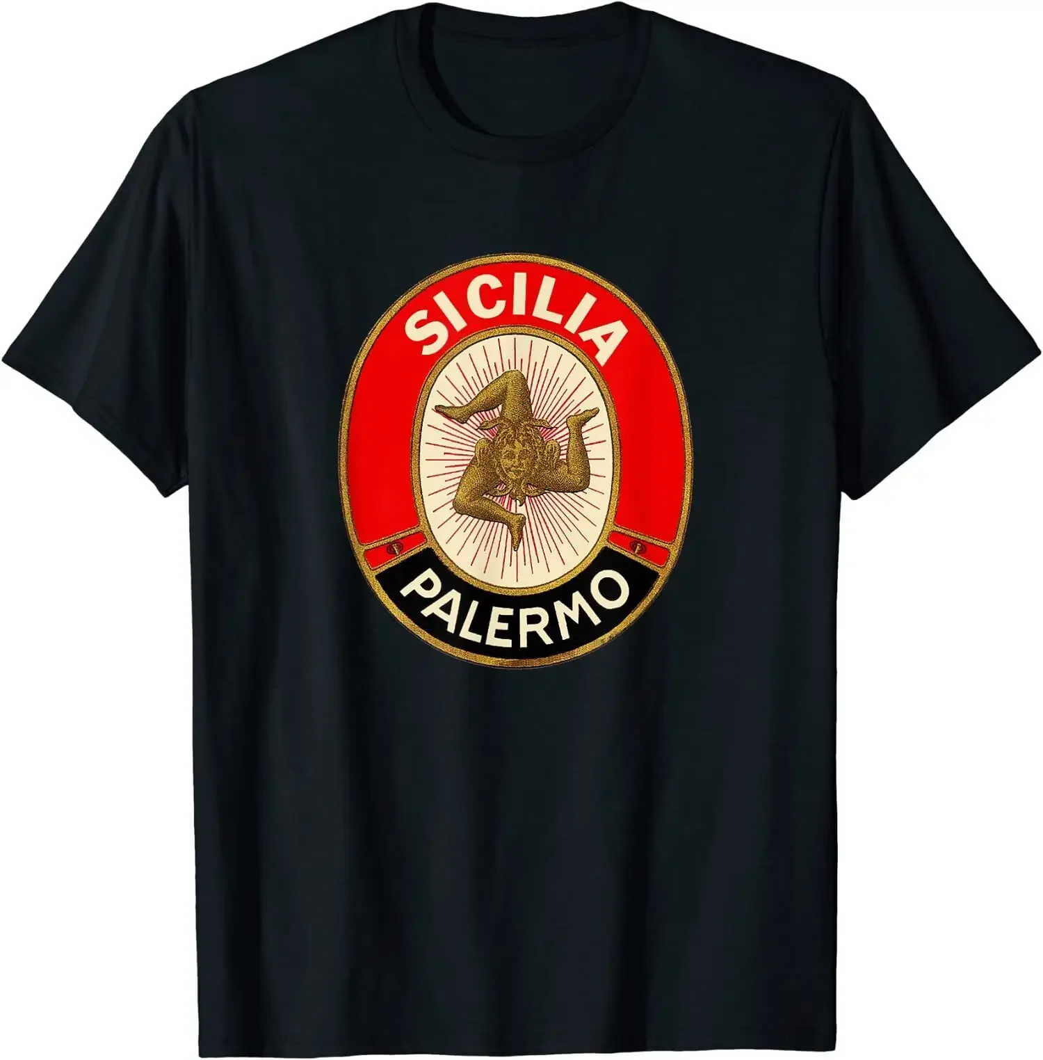 Sicilia Palermo-Camiseta Vintage con símbolo de tres piernas de Sicilia ...