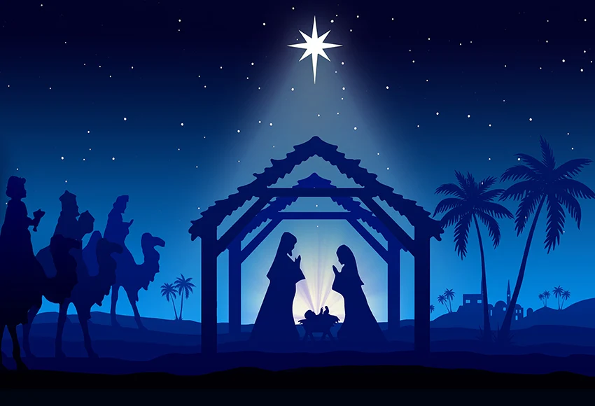 Nativity Backdrop Scene