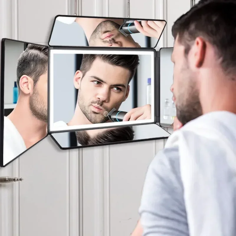 5-Way-Mirror-for-Self-Hair-Cutting-360-Mirror-with-LED-Lights ...
