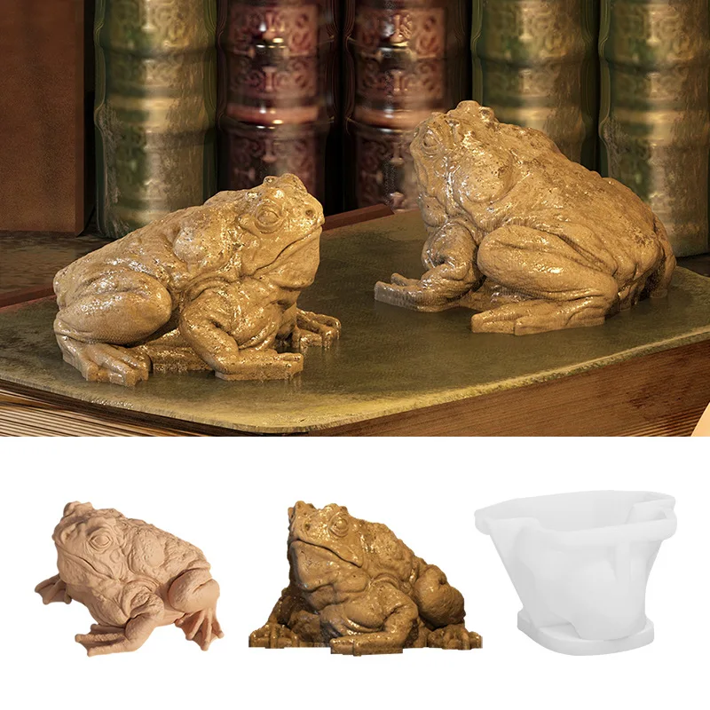 3D Frog Candle silicone wax mold Handmade Toad crafts Gypsum soap ...