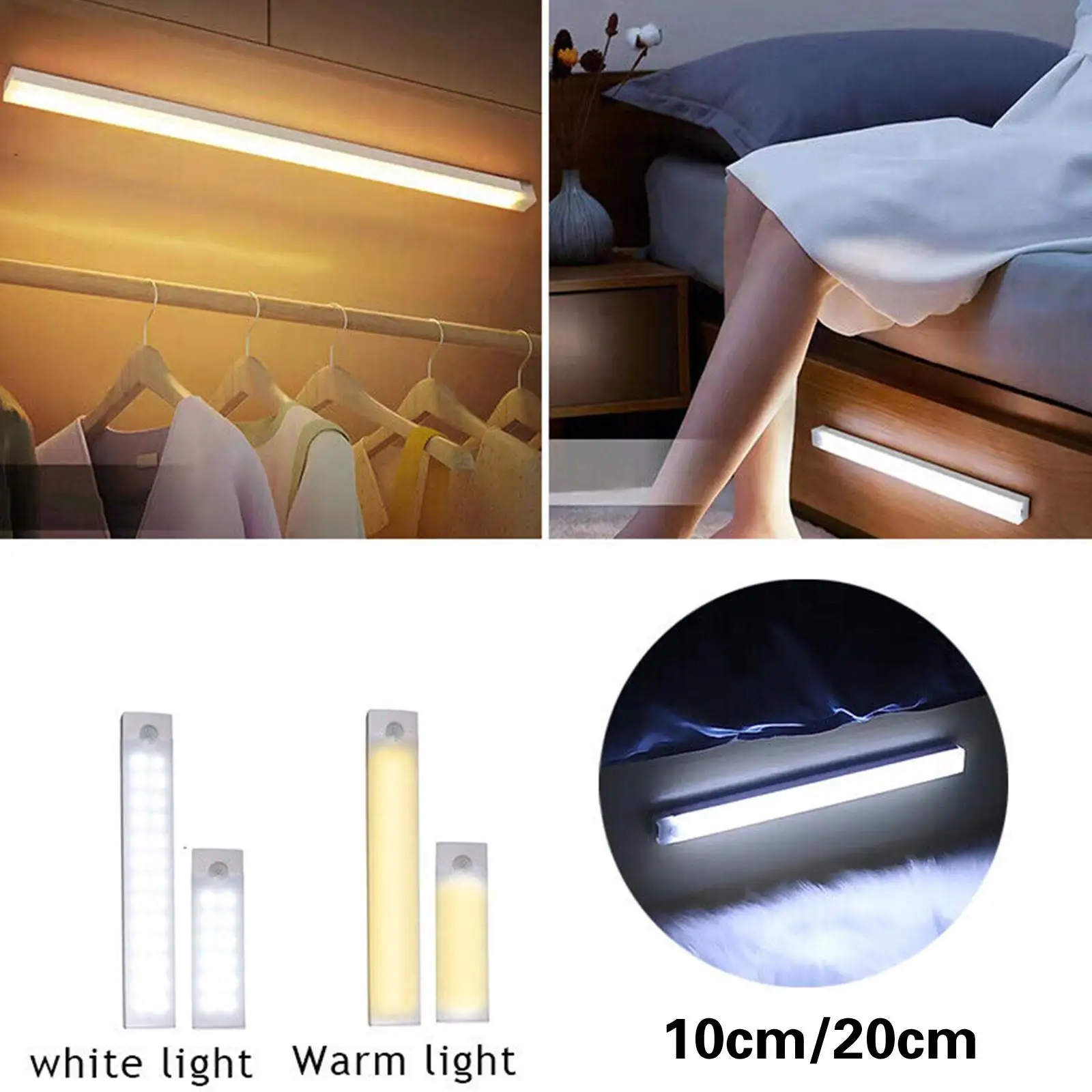 10-20cm-Led-Under-Kitchen-Cabinet-USB-Rechargeable-LED-Light-Under ...