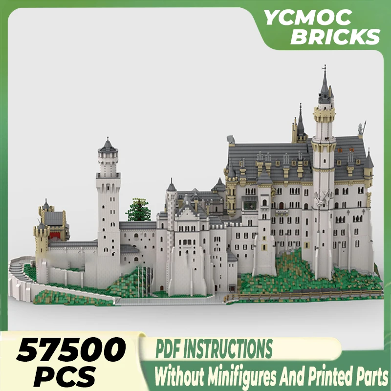 YcMoc Building Blocks Neuschwanstein Castle Model Technology Bricks DIY ...