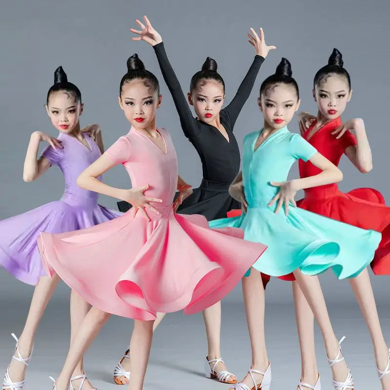 Girls-Latin-dance-training-suit-Children-s-performance-suit-dance ...