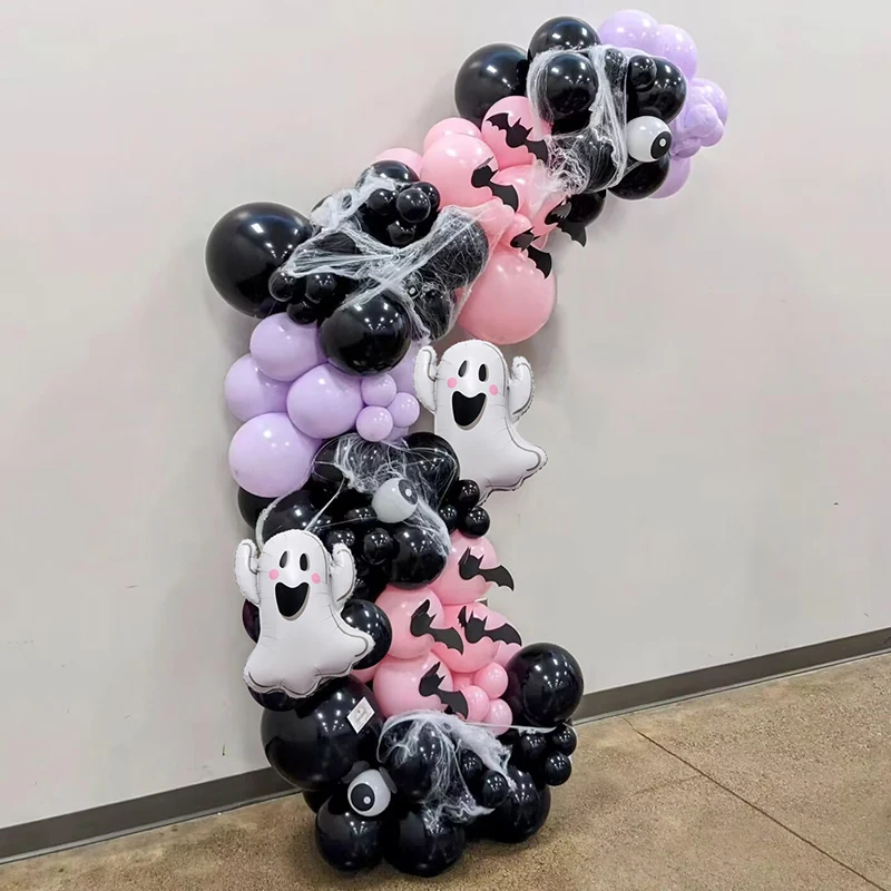 105pcs-Purple-Pink-Balloons-Garland-Arch-Kit-Halloween-Ghosts-Balloon ...