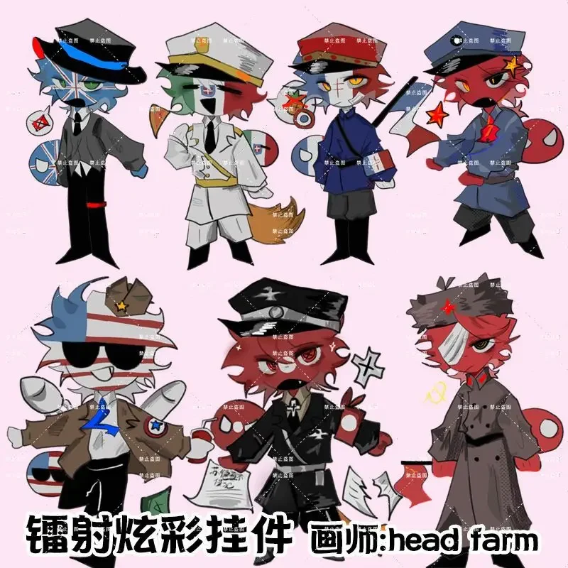 CountryHumans-Keychain-Man-Anime-Acrylic-Key-Chain-Women-Key-Holder ...