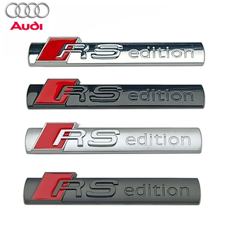 3D-Metal-Chrome-Black-Logo-RS-Edition-Emblem-Decal-Car-Fender-Badge-For ...