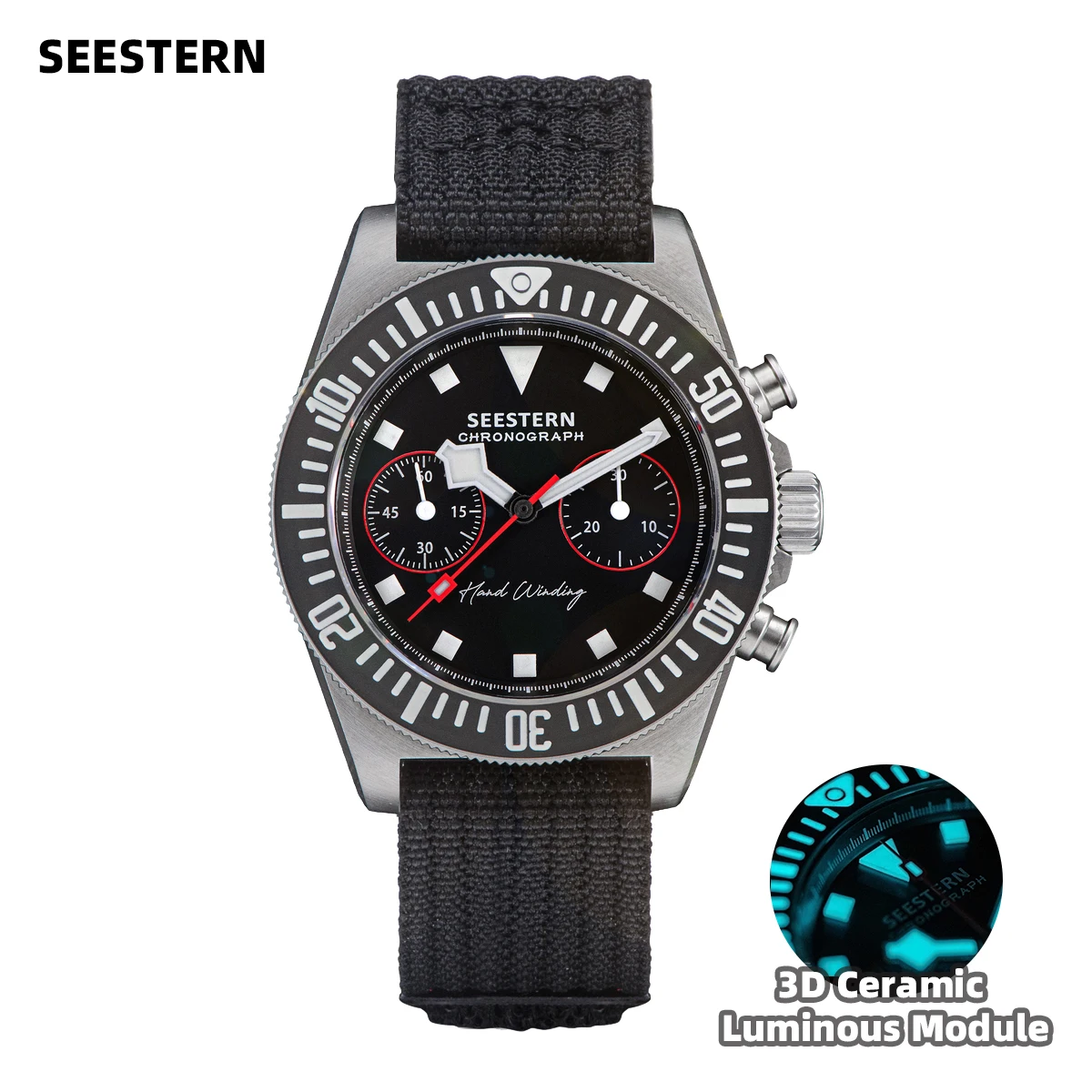 SEESTERN-Mens-of-Watch-Mechanical-Chronograph-ST1901-Movement ...