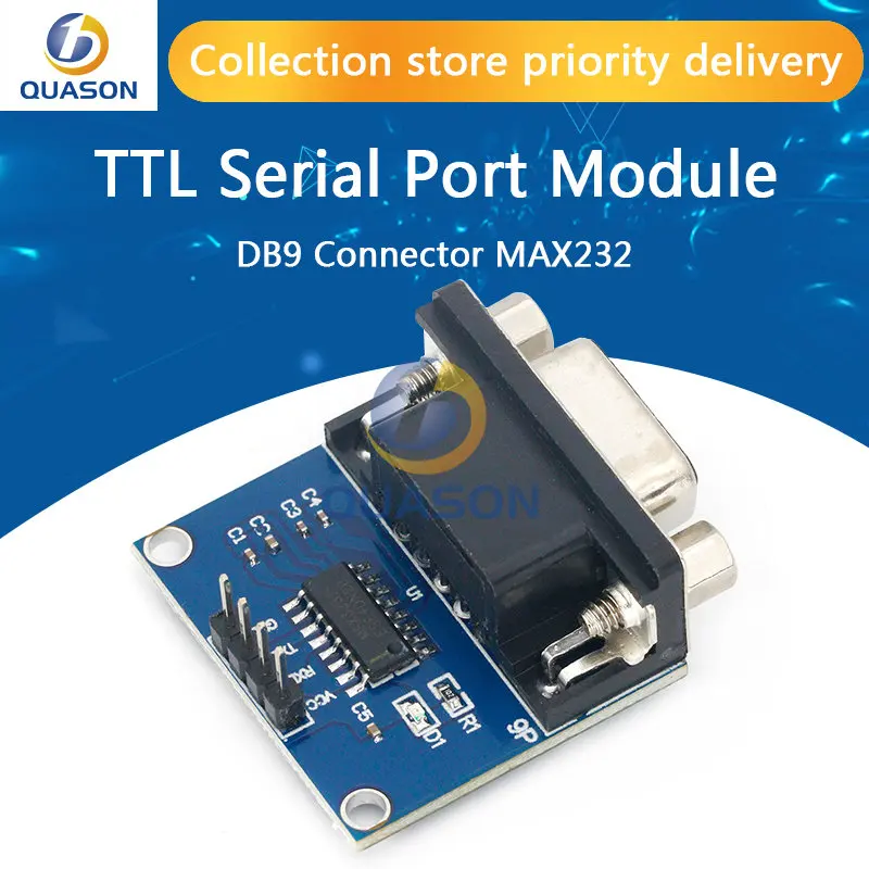 MAX3232-RS232-to-TTL-Serial-Port-Converter-Module-DB9-Connector-MAX232 ...