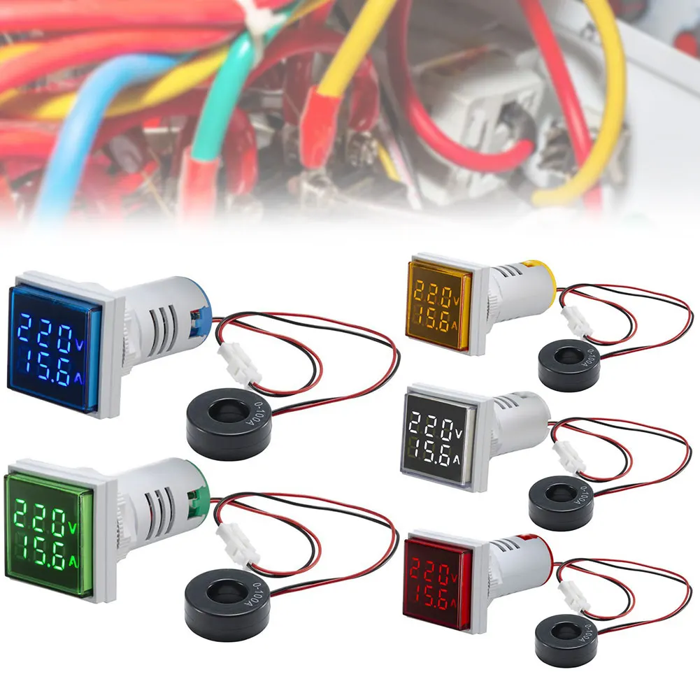 Mini-Dual-Display-Signal-Light-60-500V-LED-Voltage-Current-Meter ...