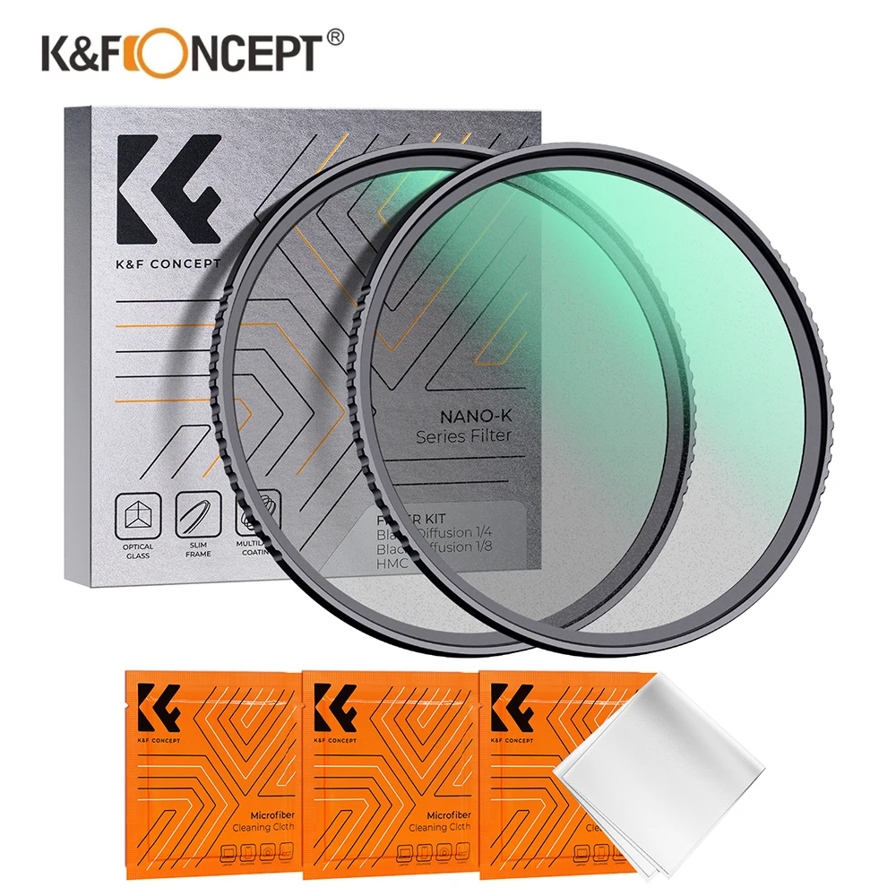 K-F-Concept-Filter-Set-1-4-1-8-Black-Mist-Diffusion-Filter-Kits-52mm ...