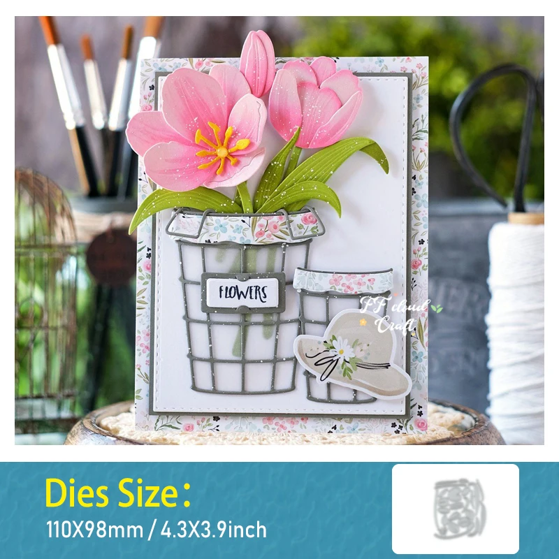 Cutting Dies Flower Scrapbooking Diy Decorative Album Greeting Card ...