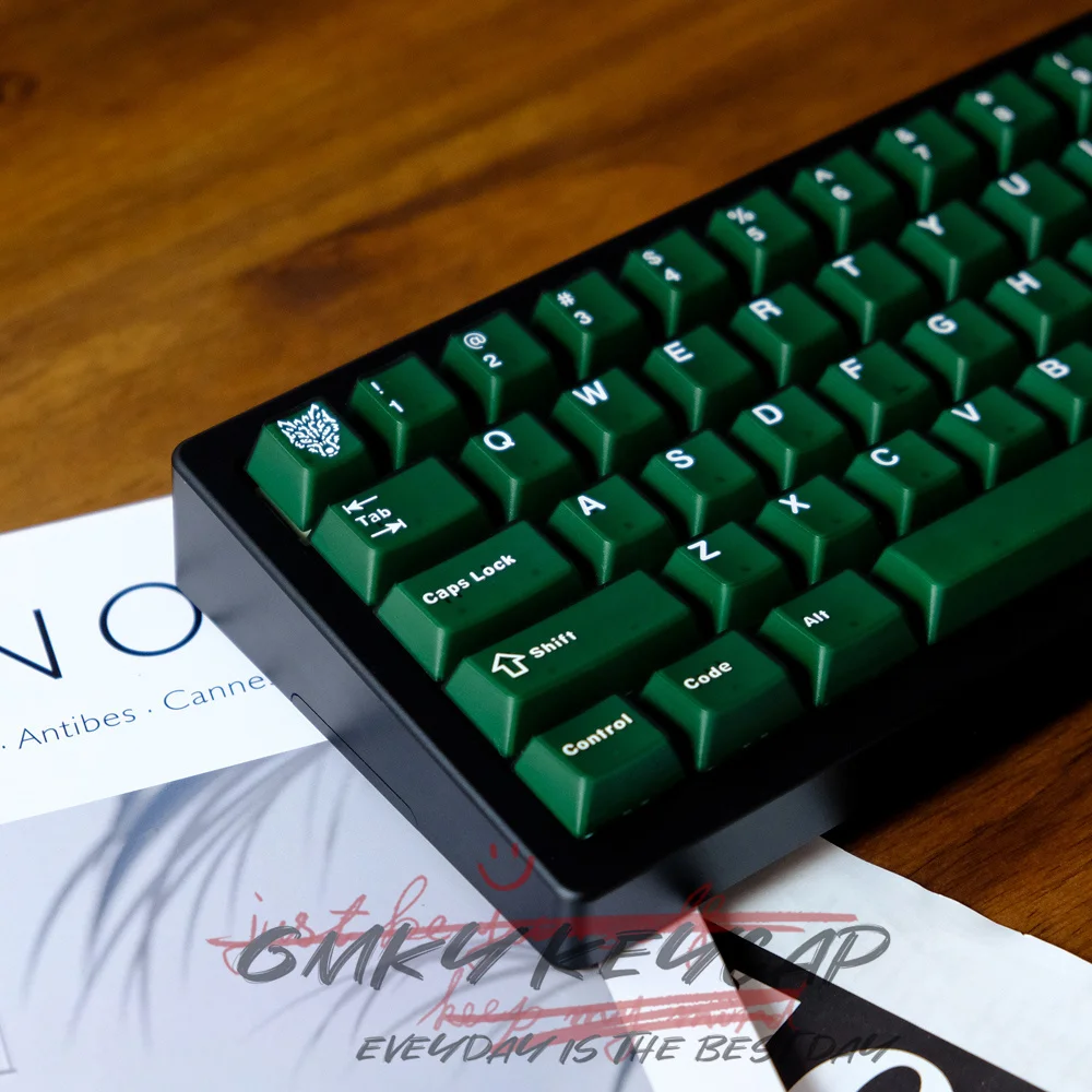 GMKY-Emerald-Wasabi-GREEN-Keycaps-Cherry-Profile-DOUBLE-SHOT-ABS-FONT ...