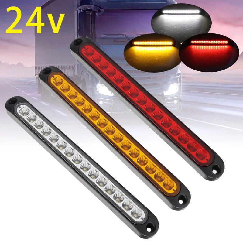 2PCS-24V-Truck-Trailer-Side-Marker-Indicators-light-Car-Signal-Brake ...