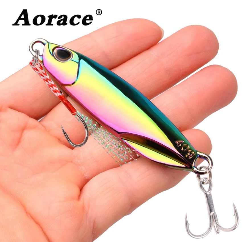 7g 10g 15g 20g 30g 40g Spoon Metal Jigs Colourful Fishing Lures with ...