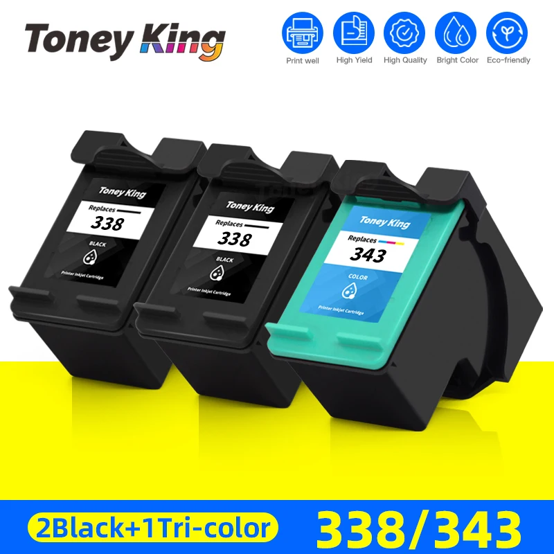 Compatible-Ink-Cartridges-For-HP338-343-For-HP-PSC-1500-1513-2300-2600 ...