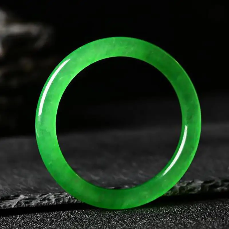 Natural-Jade-Bangle-High-Ice-Grade-A-Myanmar-Jadeite-Bracelets-Women ...