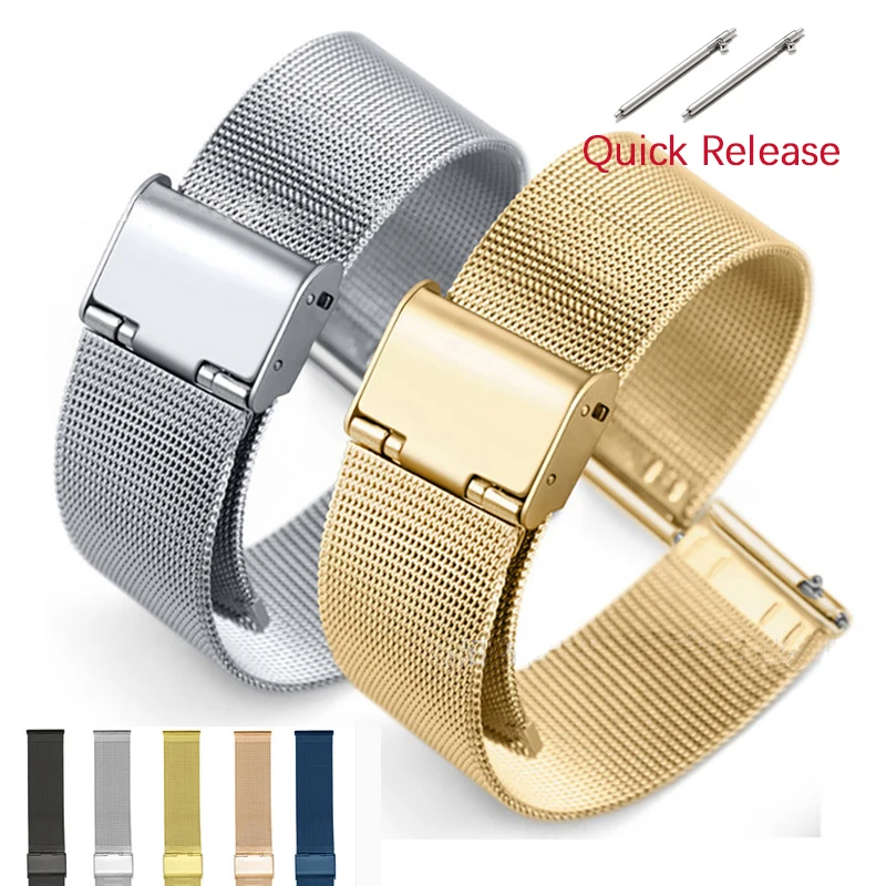 Ultra-Slim-Stainless-Steel-Mesh-Strap-Milanese-Watch-Band-12mm-14mm ...