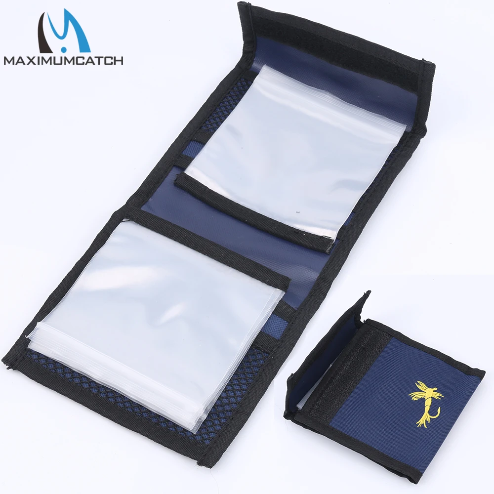 Maximumcatch Blue Fishing Line Leader Tube Fly Storage Wallet 13.5x13cm ...