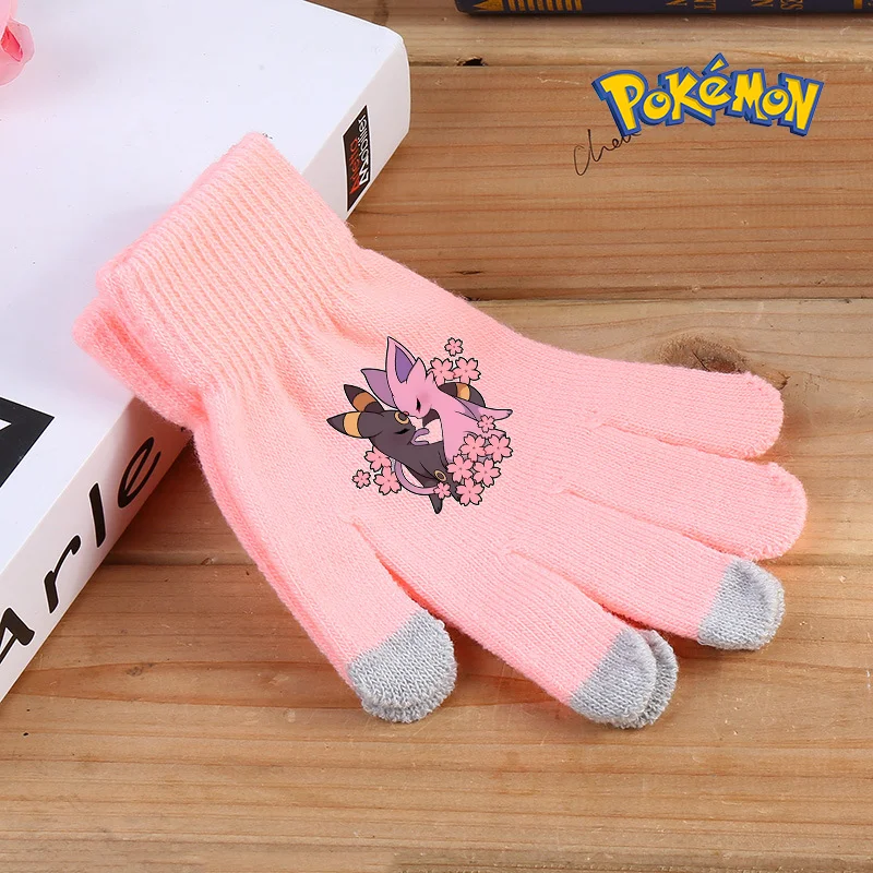 Pokemon Pikachu Full Finger Knitted Gloves Gloves Outdoor Cycling Glove ...