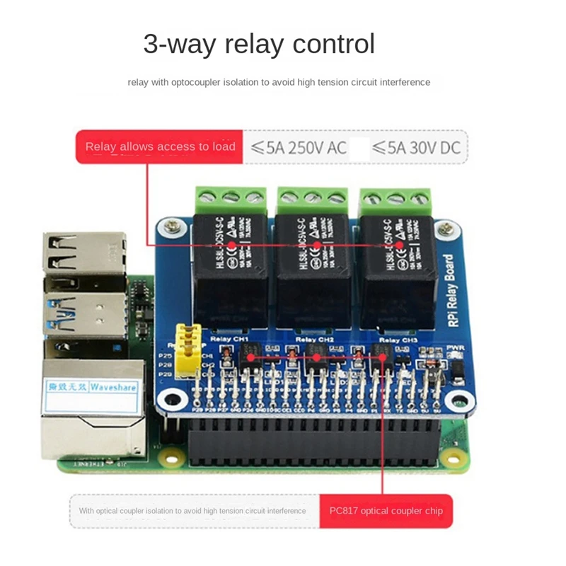 Alaplap Relé Vezérlő Modul Bővítő Tábla Kék Intelligens Otthonhoz A Raspberry Pi 4B/3B/3B+ – FIXO.hu