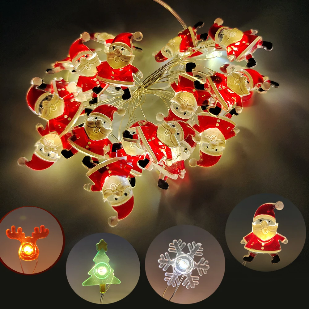 Christmas-Led-String-Lights-Christmas-Santa-Claus-Snowman-Garland-Fairy ...