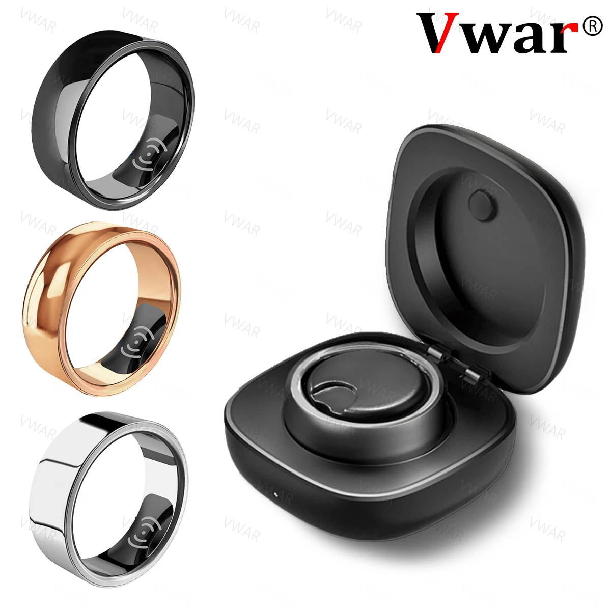 VWAR-01B-Smart-Ring-SR200-Health-Tracker-Heart-Rate-Blood-Oxygen-Body ...