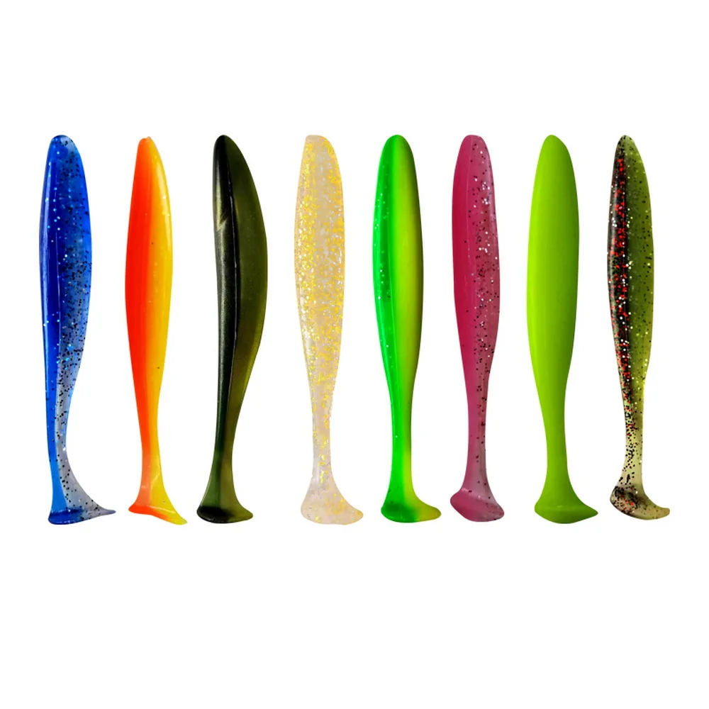 Fishing Lure 55mm 70mm 90mm T Tail Worm Soft Bait Jigging Wobblers ...