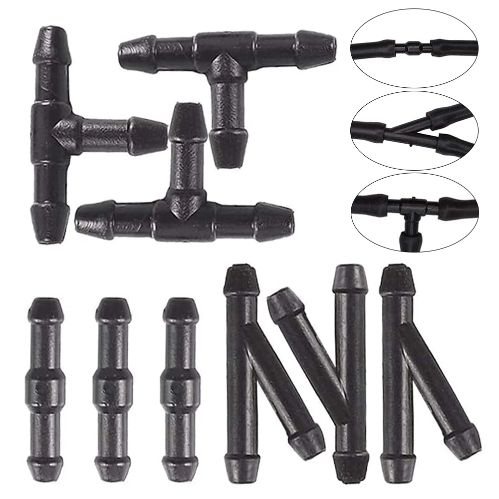 9/18pcs Universal Wiper Washer Nozzle Hose Tubing Joiner Pipe Connector ...