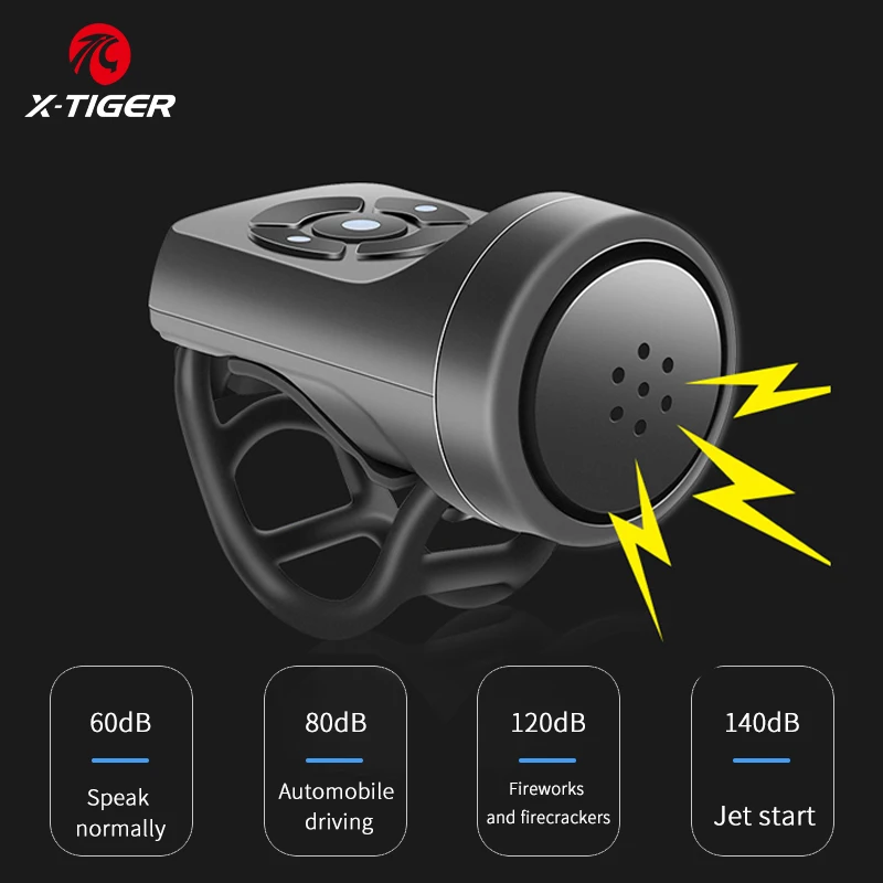 X-TIGER-Bicycle-Bell-Horn-USB-Chargeable-Electric-Horn-4-Modes ...