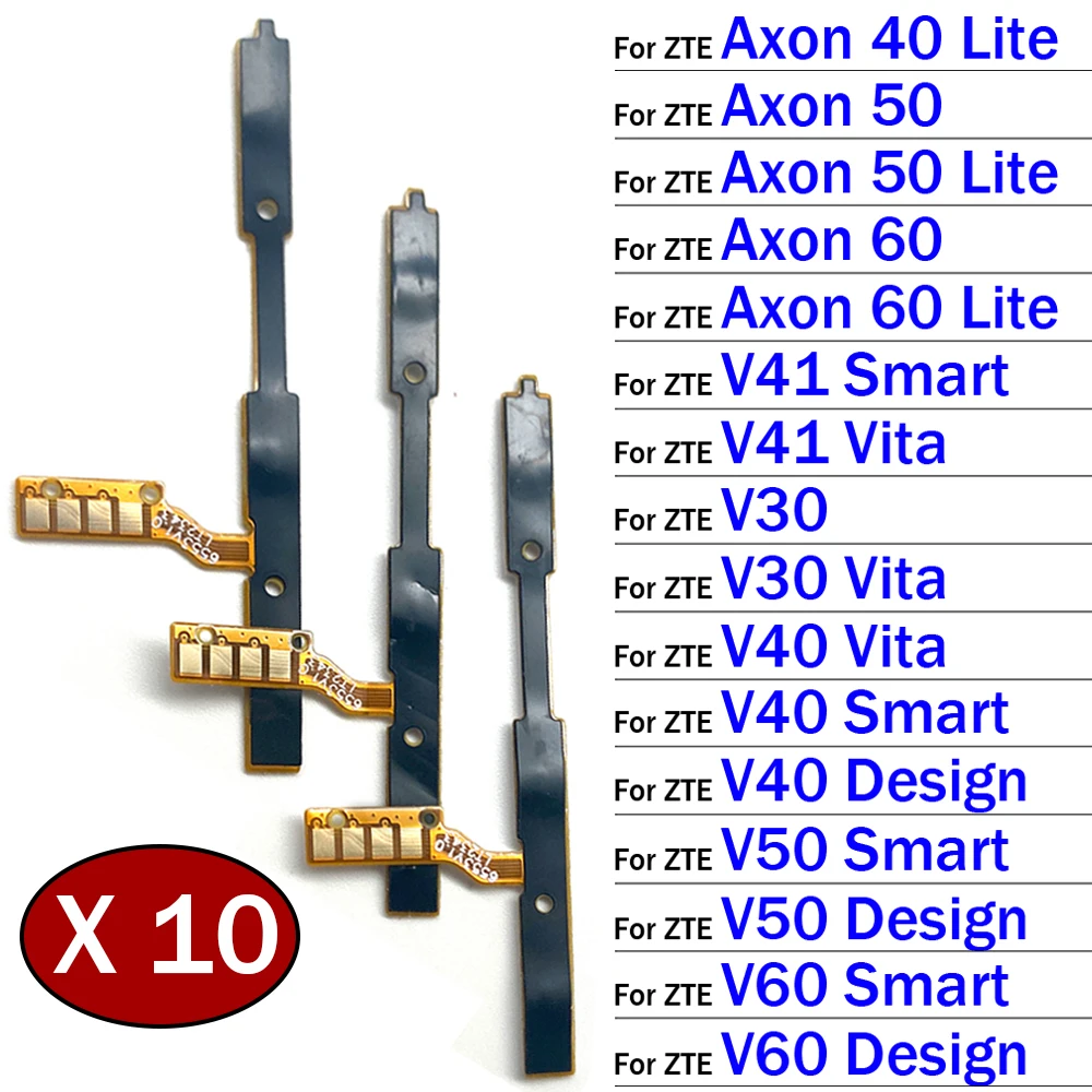 10Pcs, Power Switch On Off Button Volume Key Button Flex Cable For ZTE ...