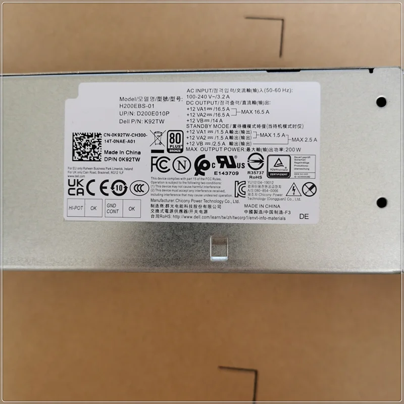 PSU For Dell Optiplex 3080 5080 5090 7070 7080 7090 6Pin 200W Power ...