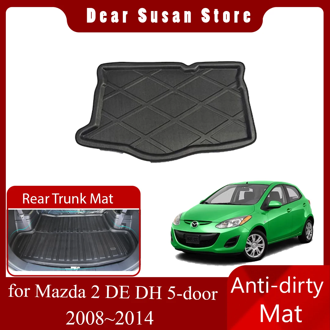 Car-Rear-Trunk-Mat-for-Mazda-2-Mazda2-DE-DH-5-door-Hatchback-2008-2014 ...
