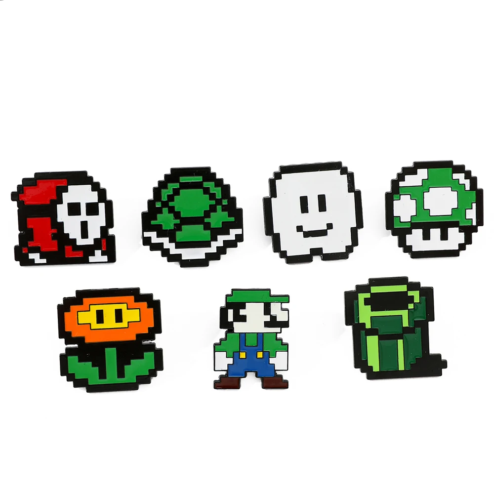 Broche-de-Super-Mario-para-juego-creativo-7-piezas-Pin-esmaltado-de ...