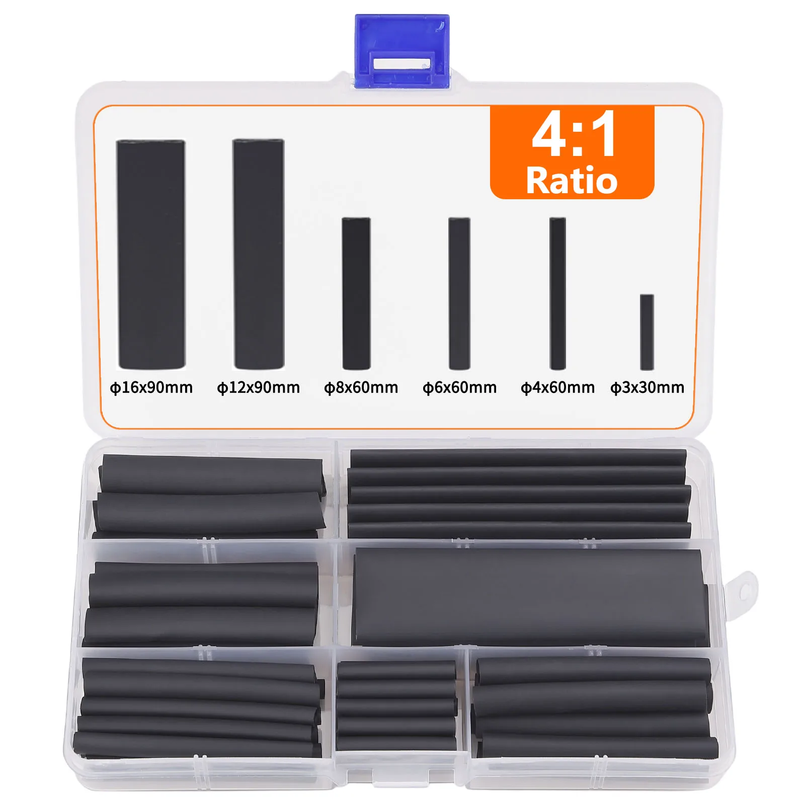 Wire-Heat-Shrink-Tubing-Kit-4-1-Ratio-Adhesive-Lined-73pcs-7-Size-Black ...