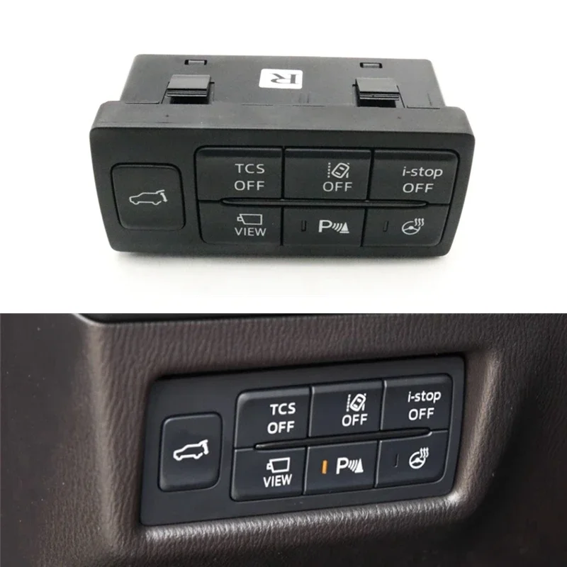 Car-Multifunctional-Reversing-Radar-Warning-Button-TCS-I-stop-Switch ...