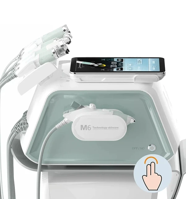Portable 6 In 1 Ultrasonic hydrafacial Face Lifting Microdermoabrasion ...