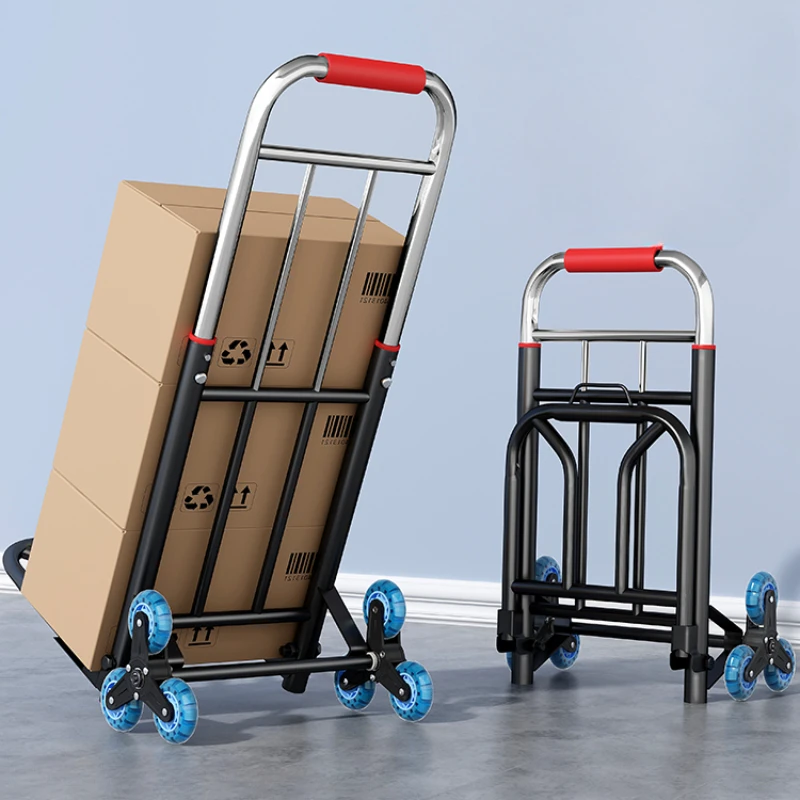 Hand-Pulled-Cart-Folding-Transporting-Trailer-Household-Stair-Climbing ...