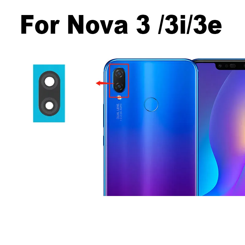 Original-For-Huawei-Nova-3-3i-3e-Back-Camera-Glass-Lens-Rear-Camera ...
