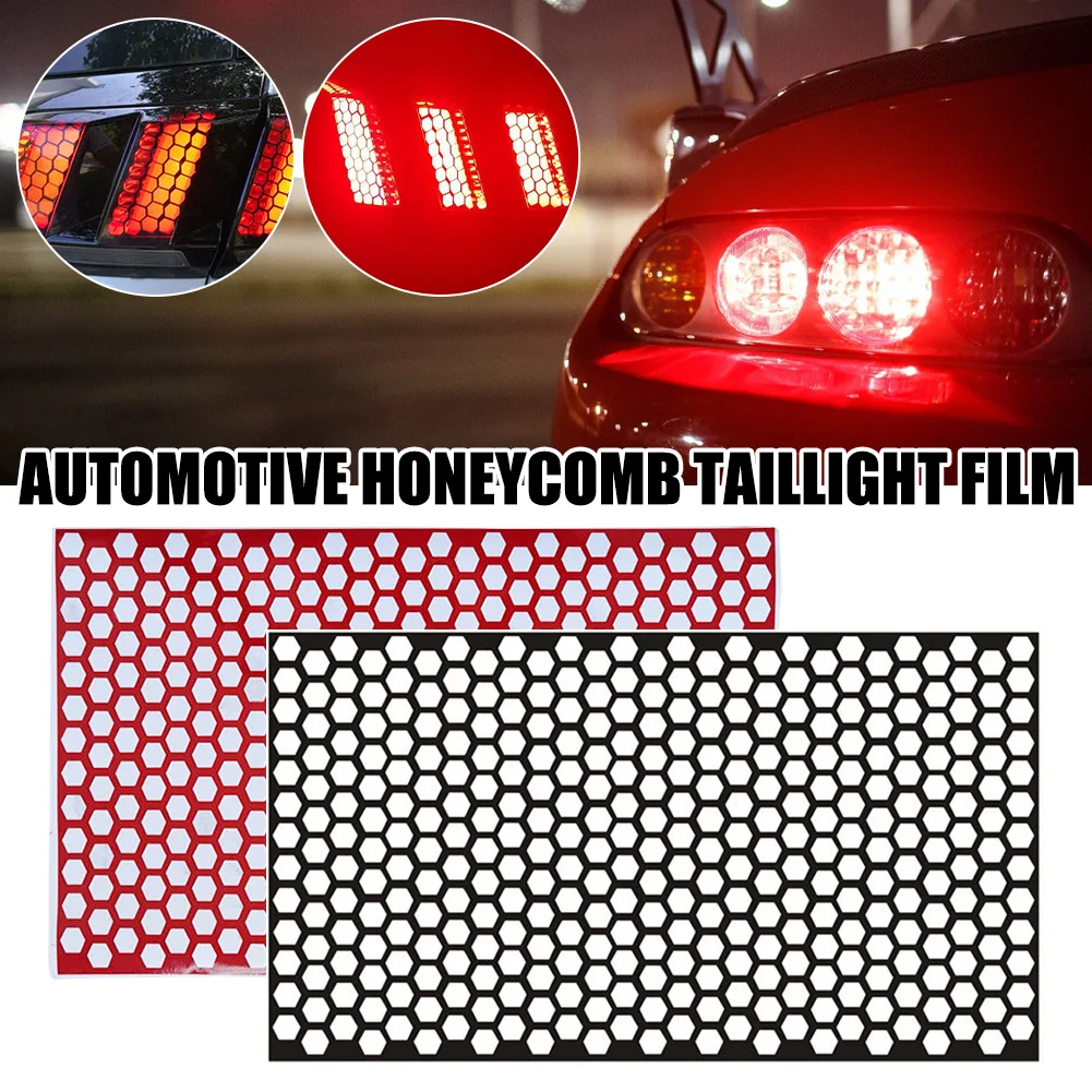 2Pc-Car-Taillight-Honeycomb-Sticker-PVC-Decals-Sticker-Rear-Light ...