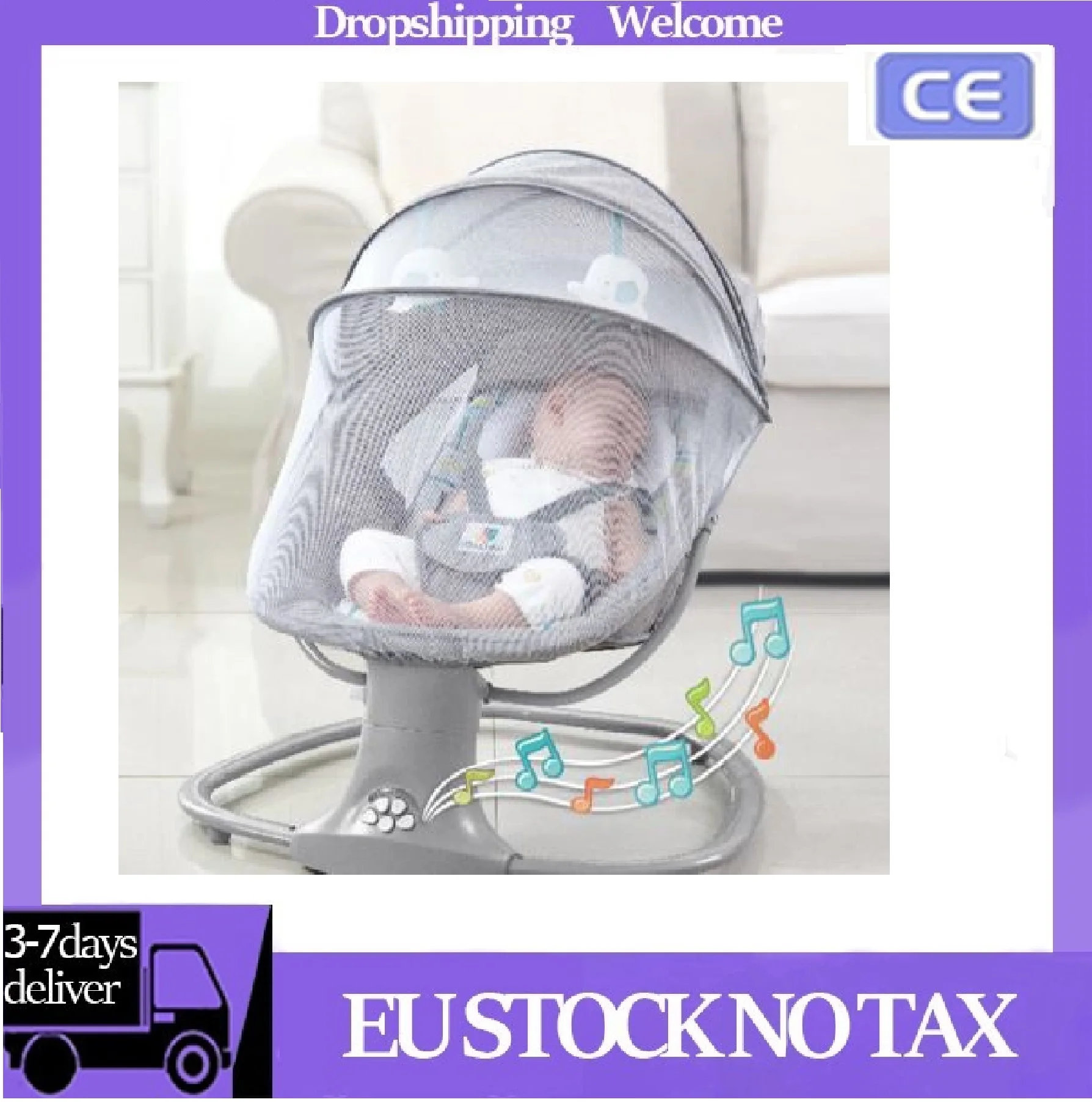Deluxe-Electric-Cradle-for-Newborn-Baby-Electric-Baby-Rocking-Chair ...
