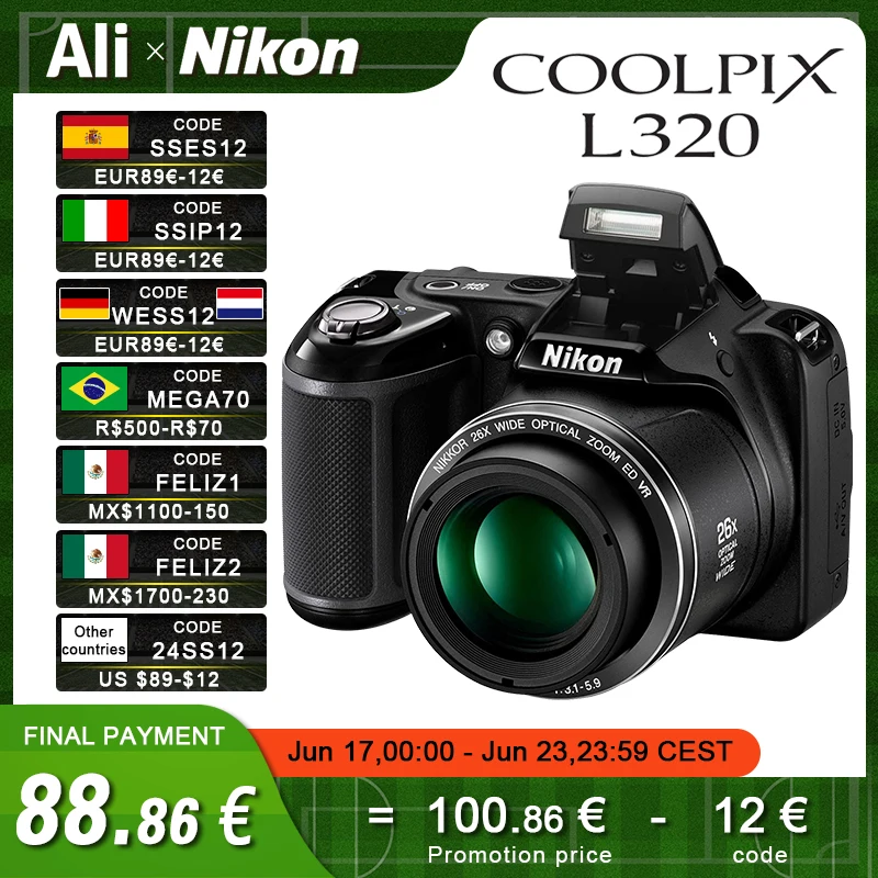 Nikon-COOLPIX-L320-C-mera-Digital-26x-zoom-ptico-16-14MP-c-mera-digital ...