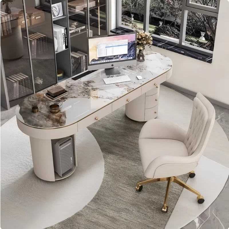 luxury sintered stone office table Beauty medical consultation ...