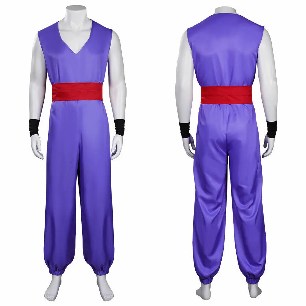Anime Son Gohan Cosplay Costume Purple Jumpsuit Uniform Son Goku ...