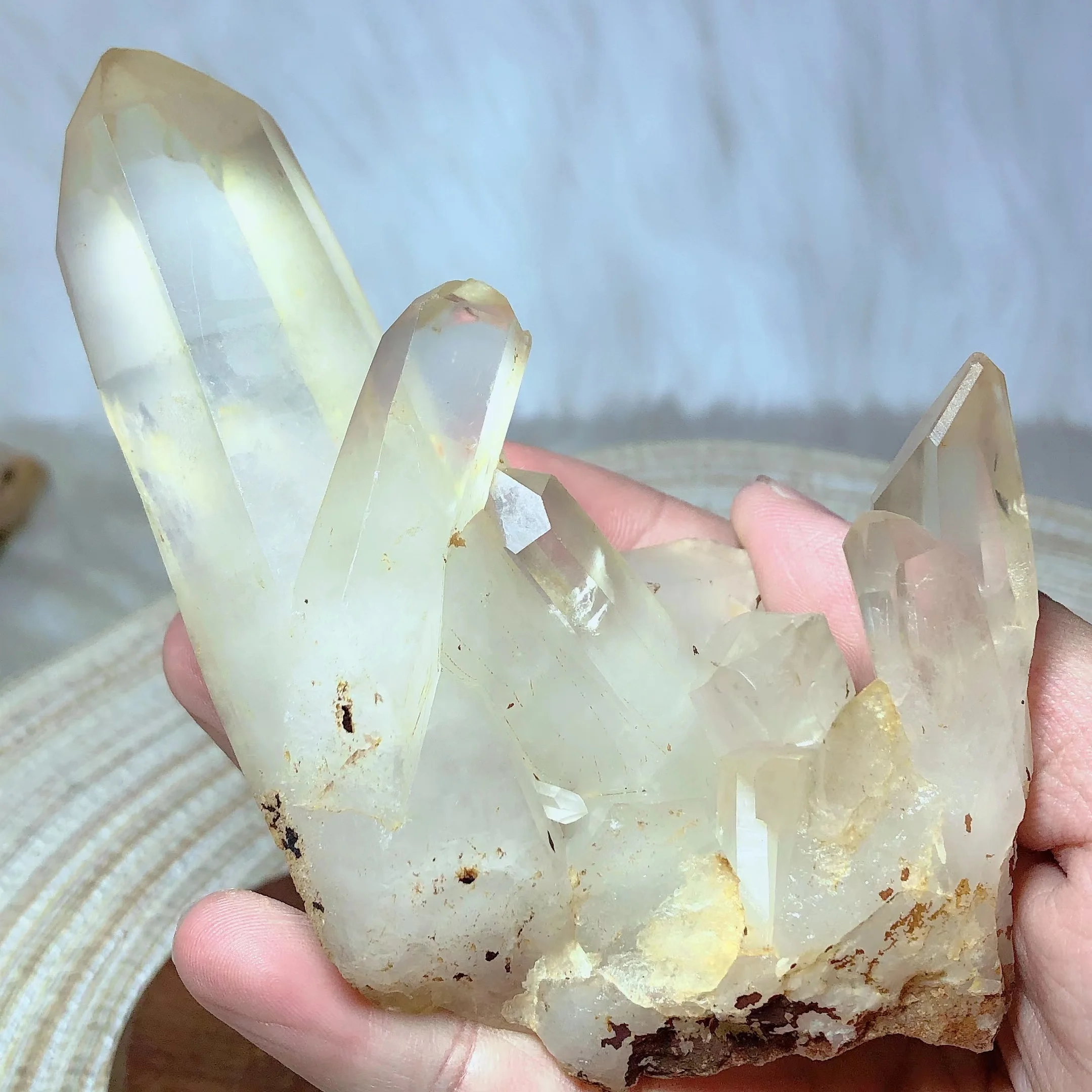 Natural-Crystals-Clear-Quartz-Cluster-Specimen-Raw-Healing-High-Quality ...