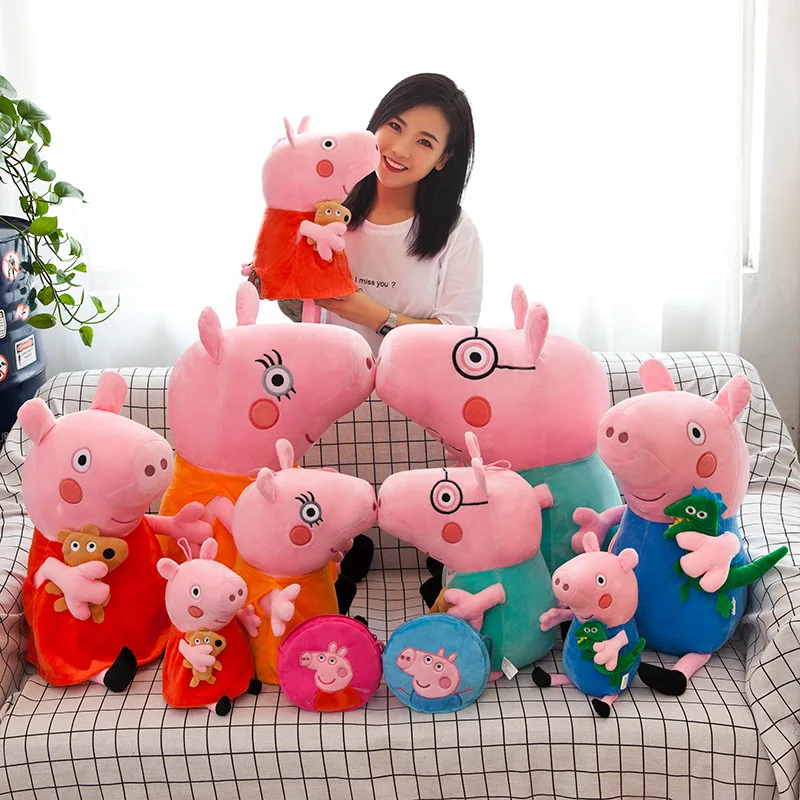 Bonito-Peppa-Pig-Brinquedos-de-pel-cia-macio-e-mole-de-pel-cia-decora-o ...