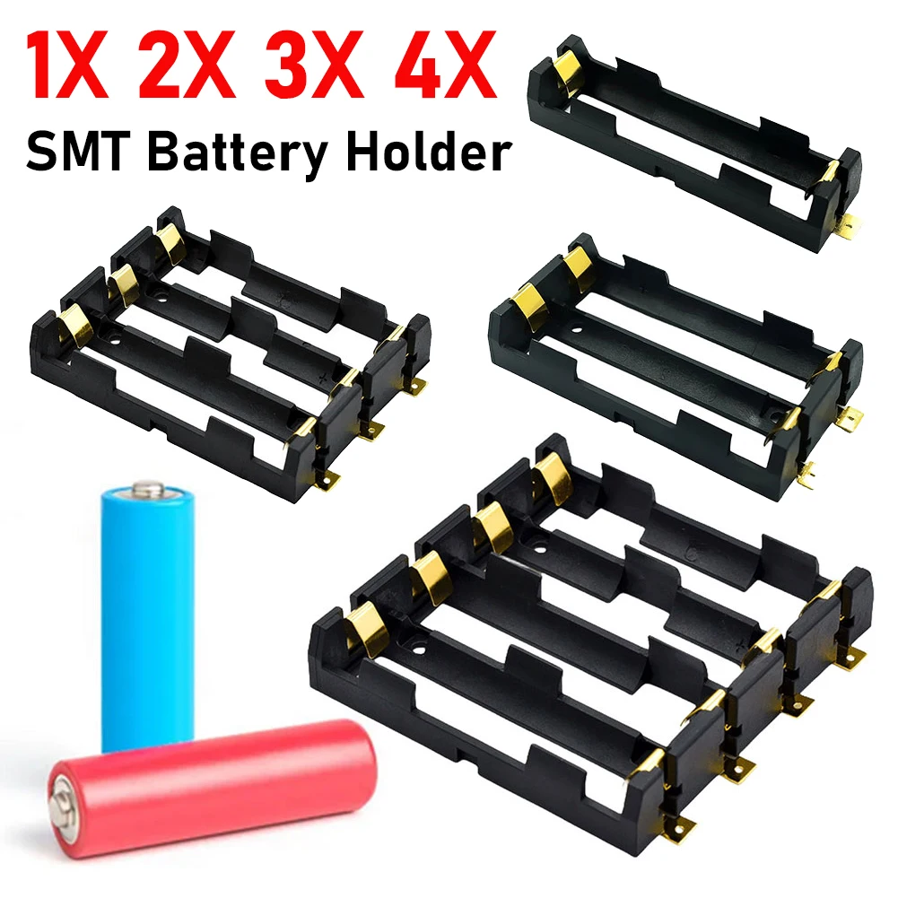 18650 SMT Battery Holder Battery Holder Clip Storage Case With Bronze ...