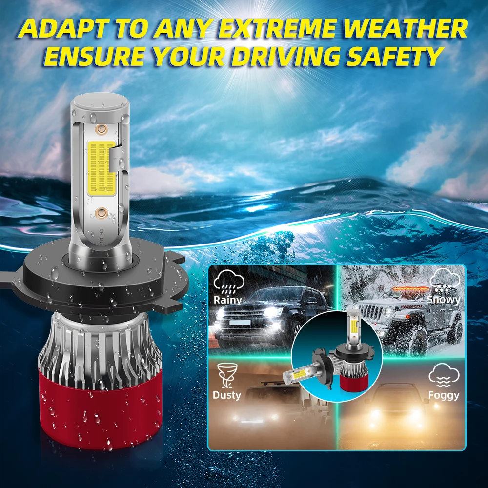 9003 H4 LED Headlights Bulbs High Low Beam For Land Rover Range Rover ...