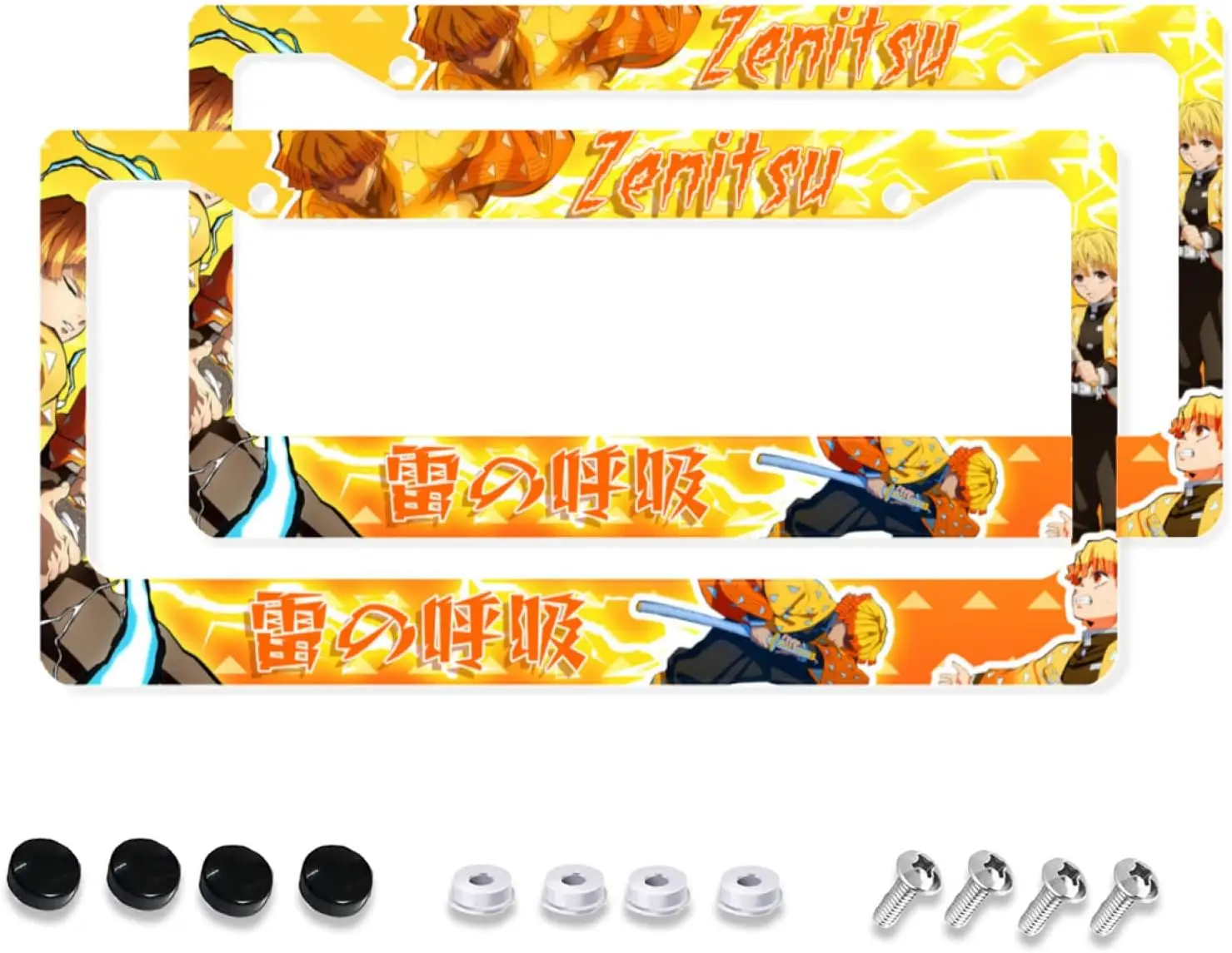 Anime-Demon-Slayer-License-Plate-Frame-2-Pack-Car-License-Plate-Holder ...